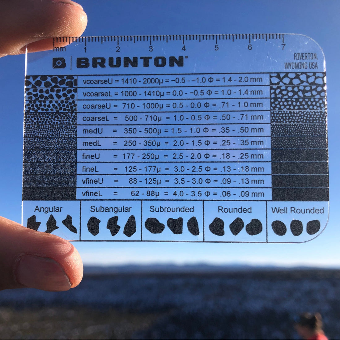 Grain Size Card | Brunton | Made in USA